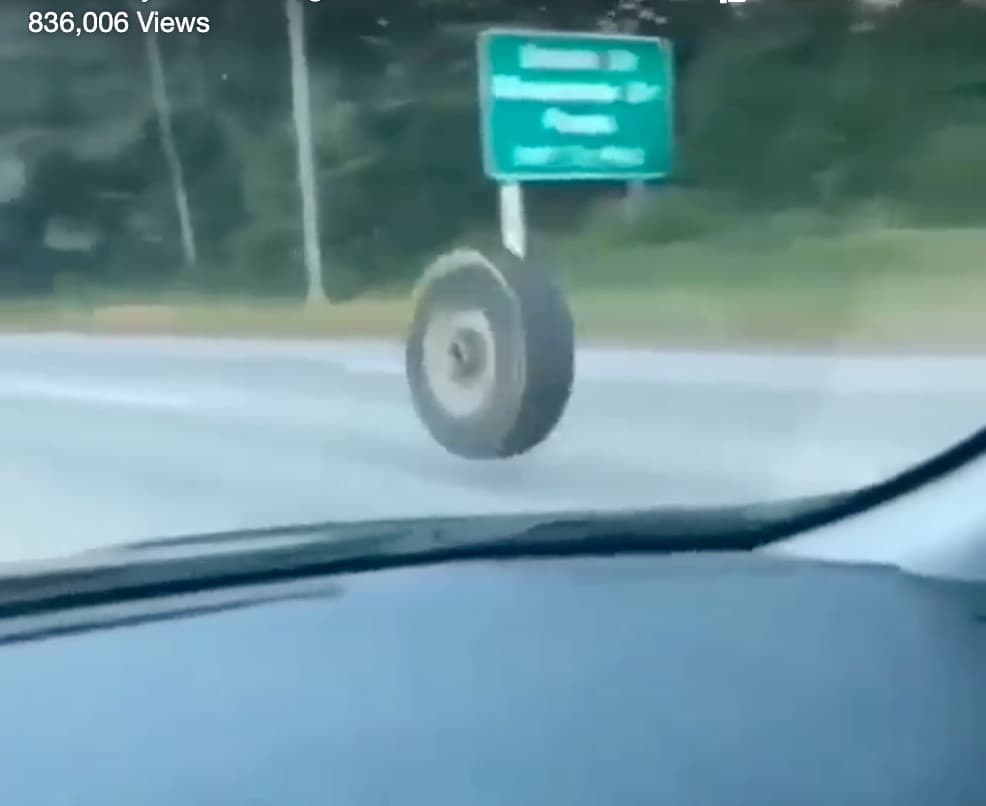 Loose CMV wheel slams Jeep in viral video - TheTrucker.com