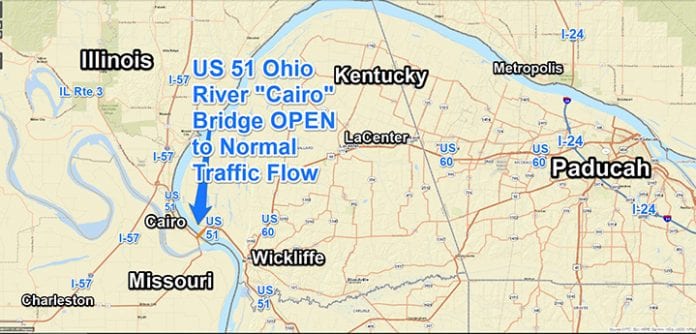 U.S. 51 Ohio River ‘Cairo’ Bridge open to normal traffic flow; deadline ...