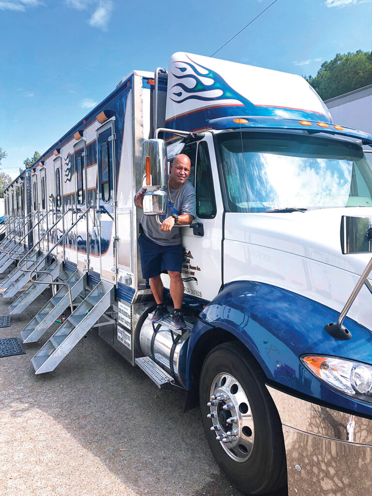Bright lights, big rig: Driver keeps the show going by hauling ...