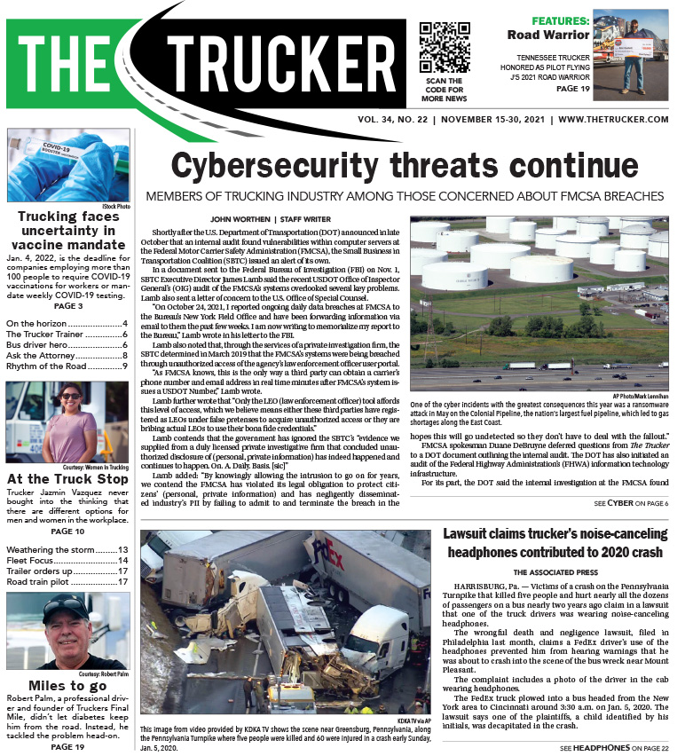 The Trucker Newspaper - Digital Edition November 15, 2021 - TheTrucker.com