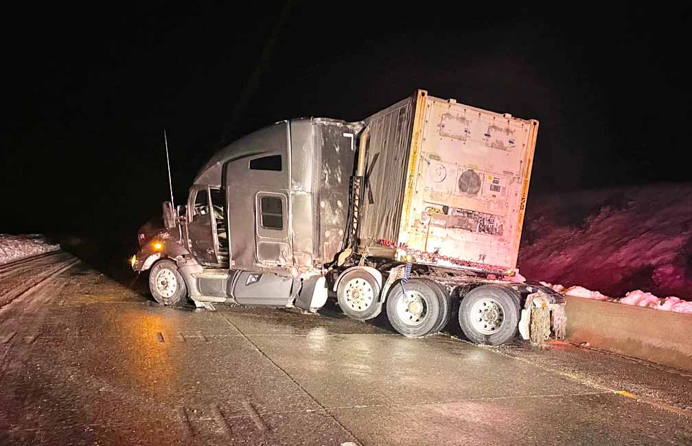 Washington DOT urges truck drivers to slow down in icy conditions ...