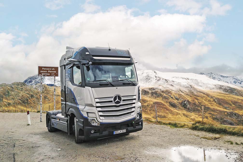 Mercedes-Benz hydrogen fuel cell truck completes first high-altitude ...
