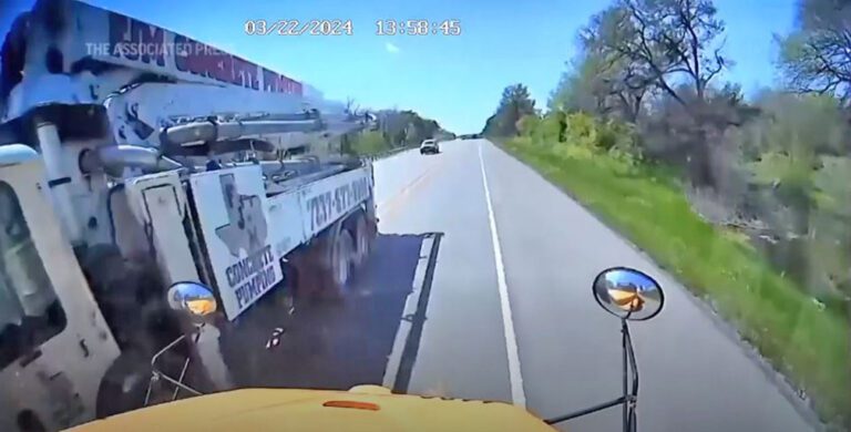 Dashcam video shows deadly Texas school bus crash after cement truck veers into oncoming lane ...
