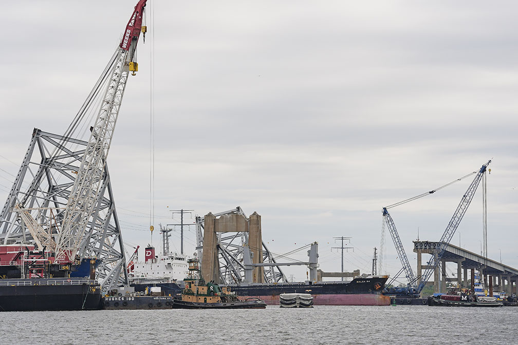 New deep-water channel allows first ship to pass Key bridge wreckage in ...