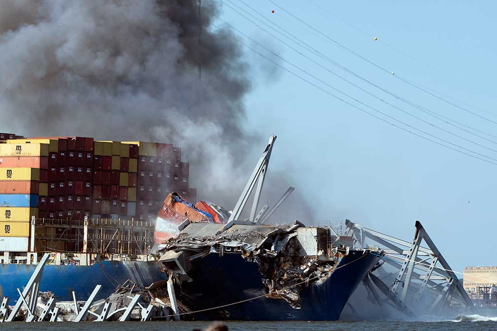 NTSB: Cargo ship that caused bridge collapse had power blackout hours ...