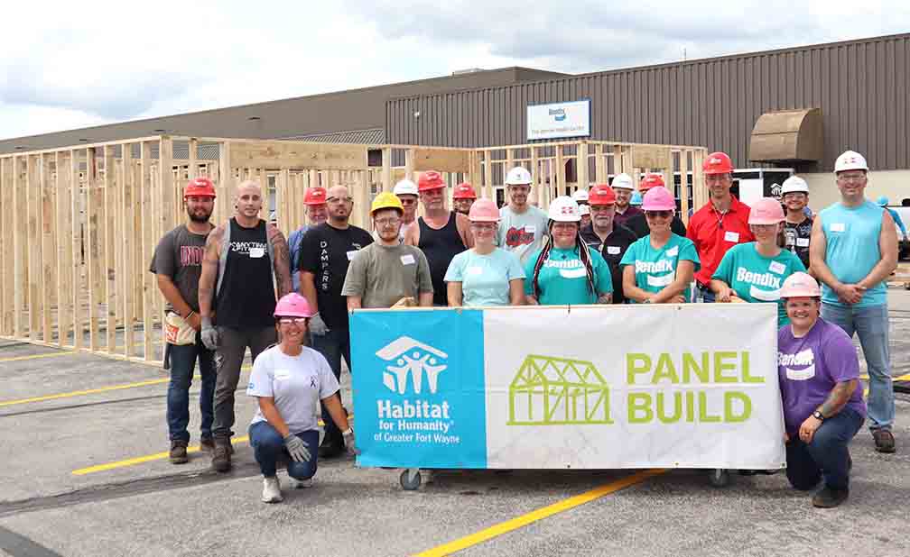 Bendix volunteers work with Habitat to build home for Indiana family ...