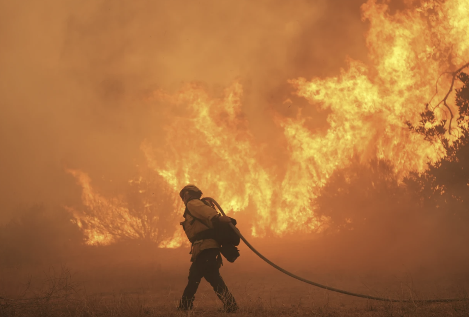 Firefighters make progress against blaze that forced thousands to flee ...